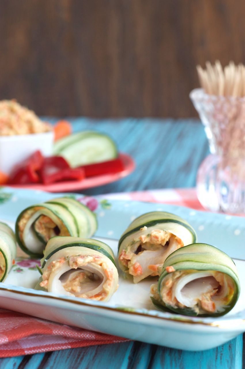 Turkey Cucumber Roll Ups | Plaid & Paleo